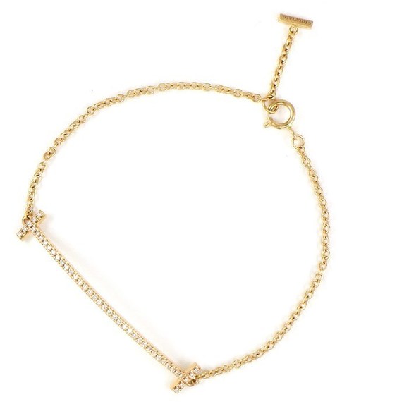 Tiffany & Co. | Jewelry | Tiffany T Smile Genuine Diamond Bracelet Pink ...